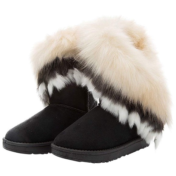 DSW | Shoes | Boho Faux Rabbit Fur Fringe Plush Winter Boots | Poshmark